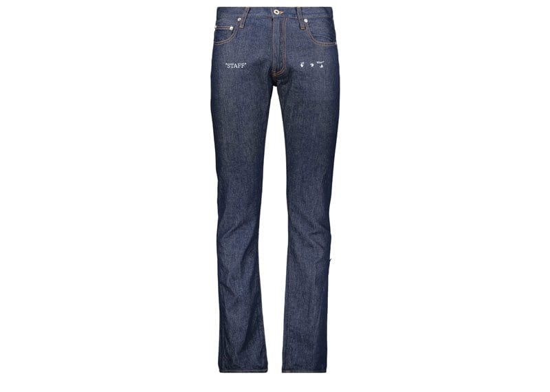 Off-White 5 Pocket Slim Fit Staff Jeans - Blue – Court Order