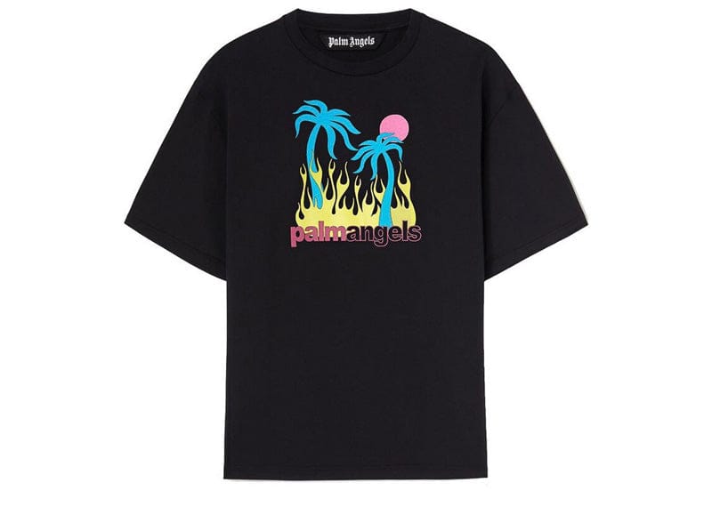Palm Angels Burning Oasis Tee Black – Court Order