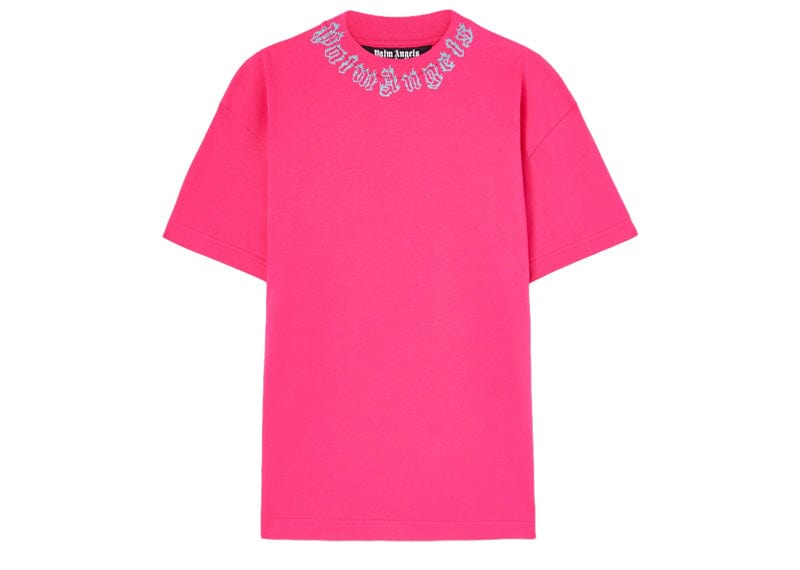 Palm Angels Neck Logo Tee Fuchsia – Court Order