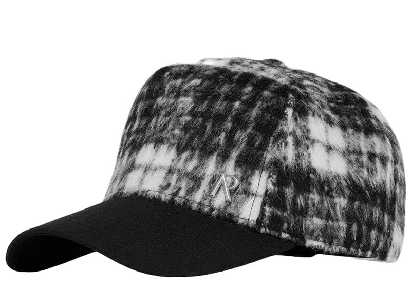 Represent Check Initial Trucker Cap Jet Black and White – Court Order