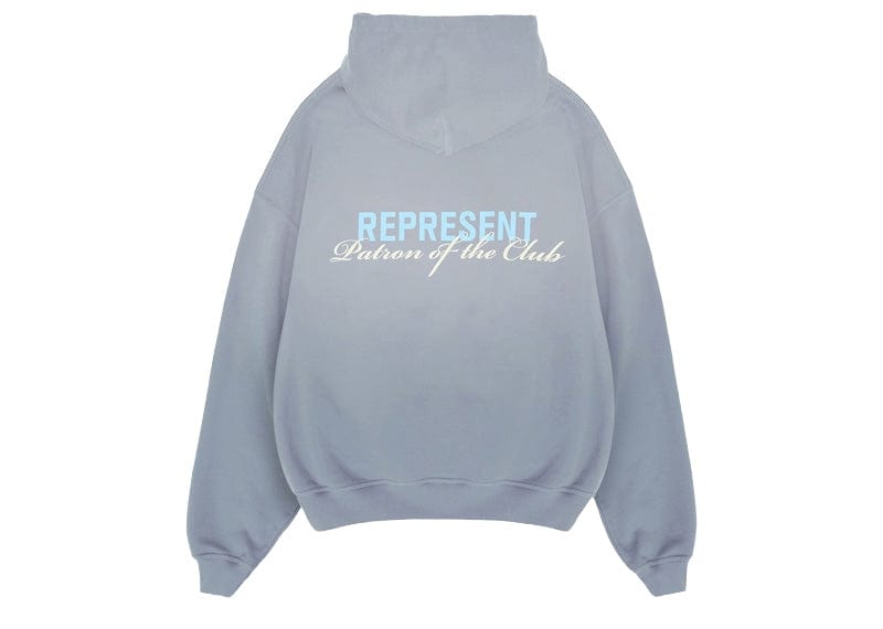 Represent Patron Of The Club Hoodie Washed Grey – Court Order