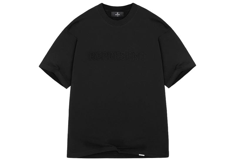 Represent Serif Logo Tee Jet Black – Court Order