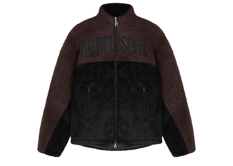 Represent Split Block Fleece Black & Vintage Brown – Court Order