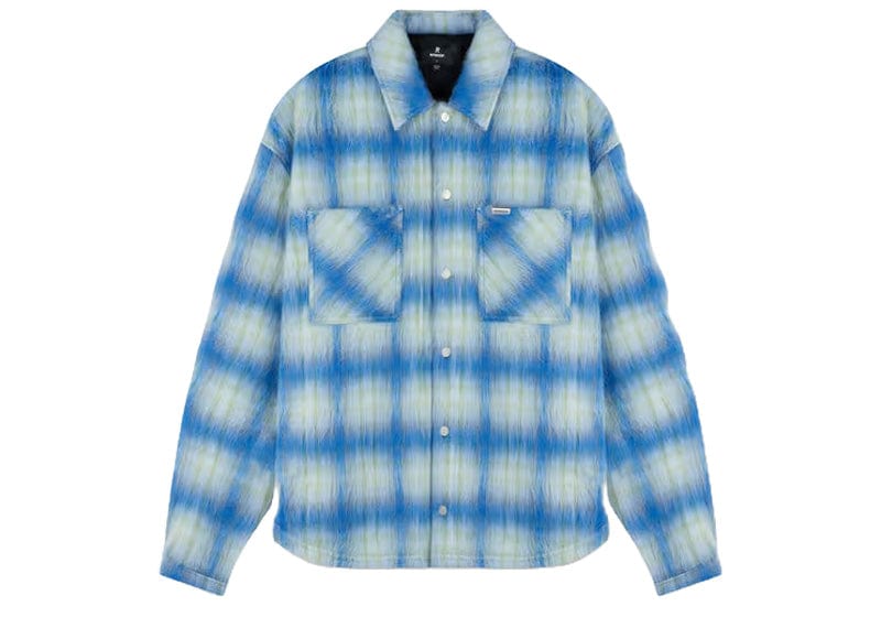 Represent Textured Wool Overshirt Electric Blue – Court Order