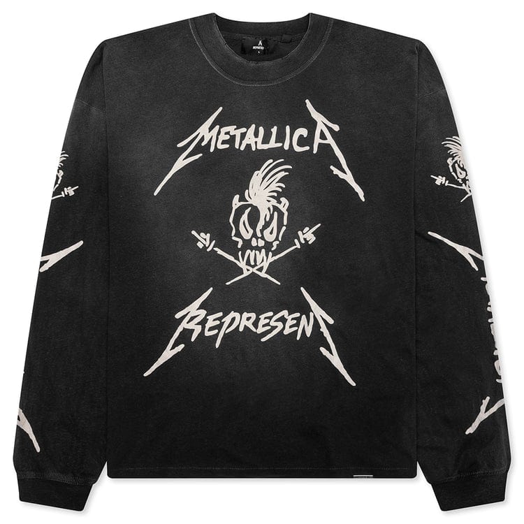 Represent X Metallica Garage Inc L/S T-Shirt Stained Black – Court Order