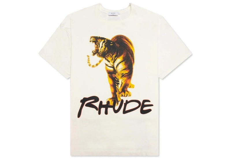Rhude Tiger T-shirt Vintage White – Court Order