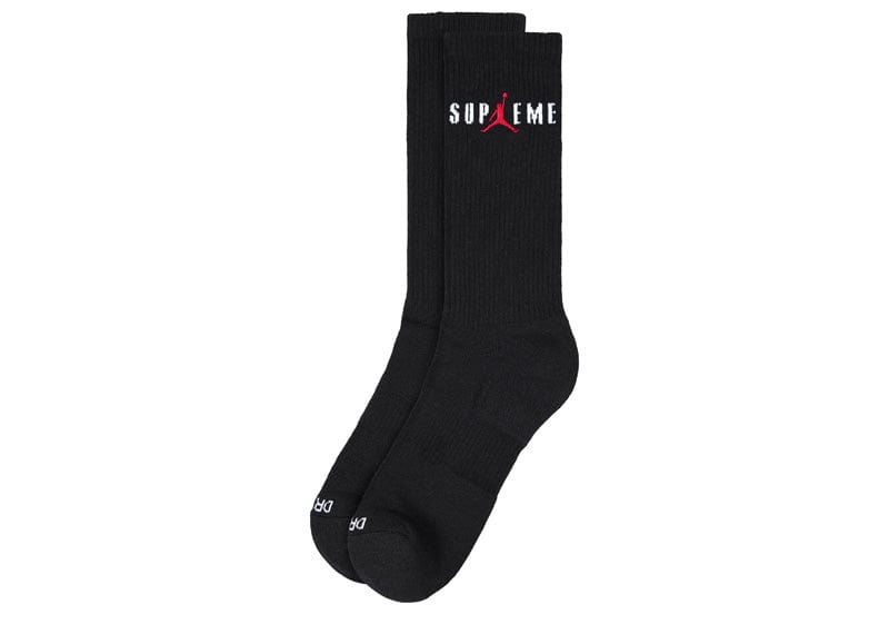 Supreme Jordan Crew Socks Black – Court Order