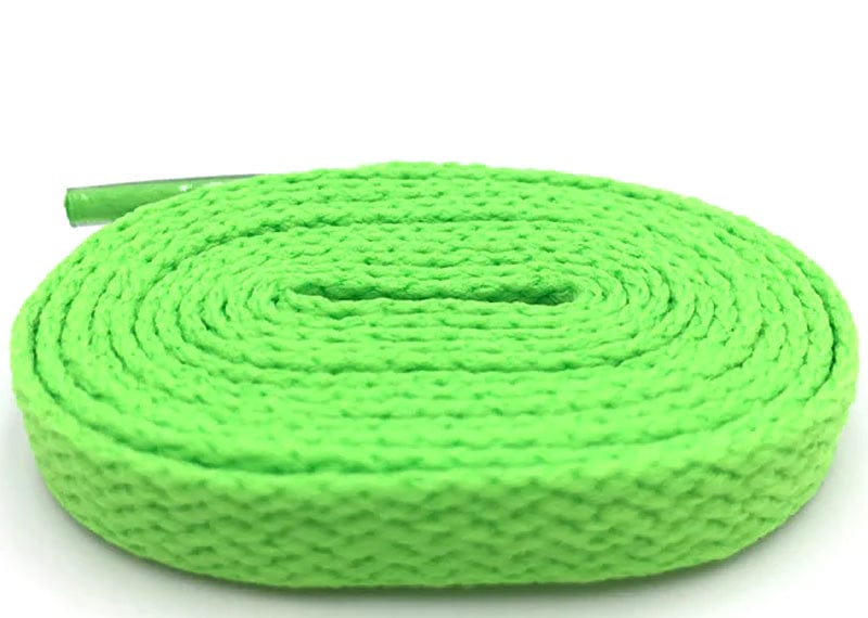 Hefted Laces - FLAT POLYESTER LACES - Neon Green – Court Order
