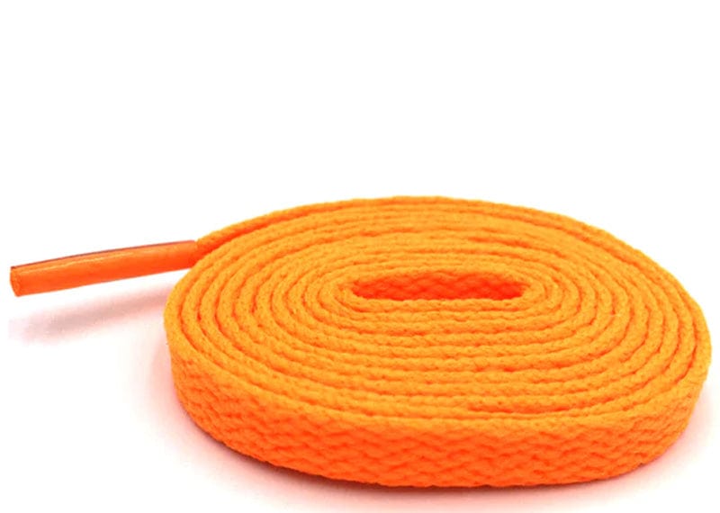 Hefted Laces - FLAT POLYESTER LACES - Neon Orange – Court Order