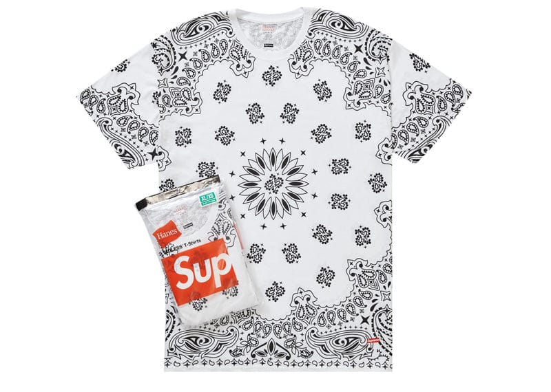 Supreme Hanes Bandana Tagless Tees (2 Pack) White – Court Order
